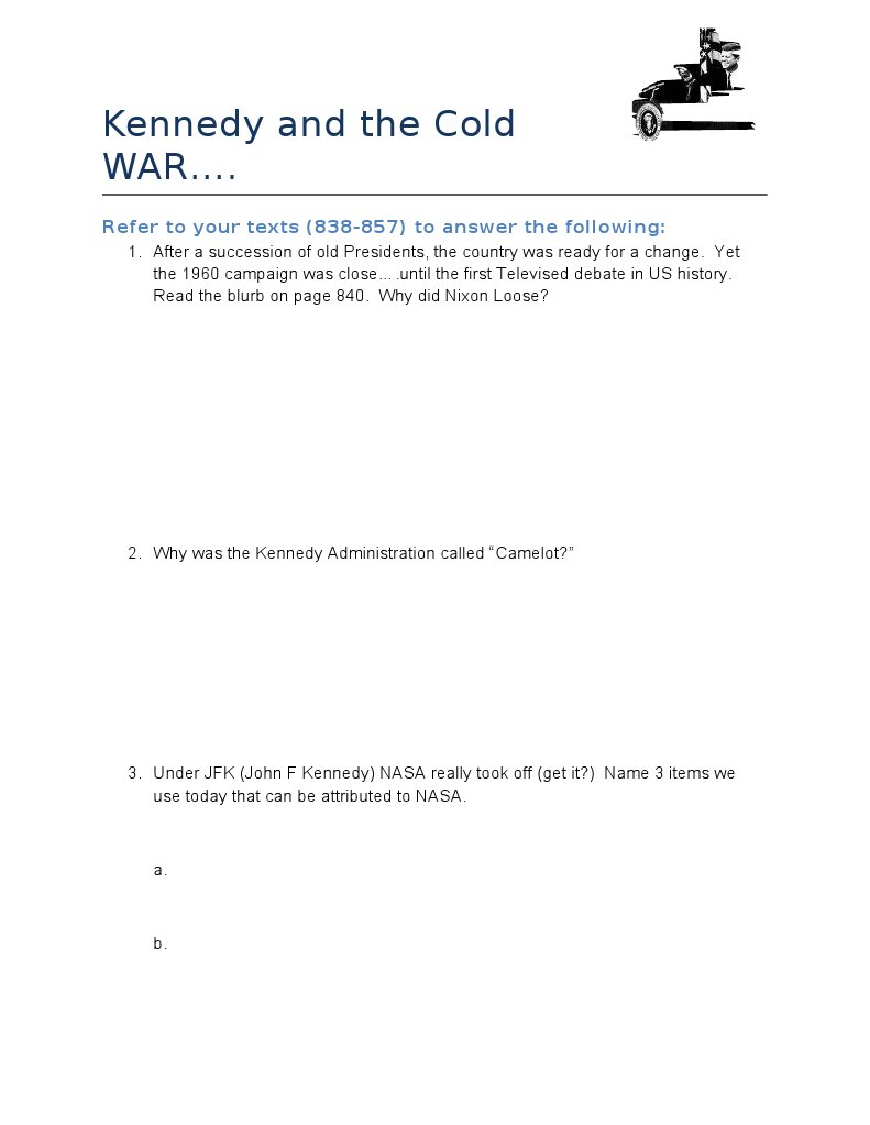 Kennedy and The Cold War | PDF | History