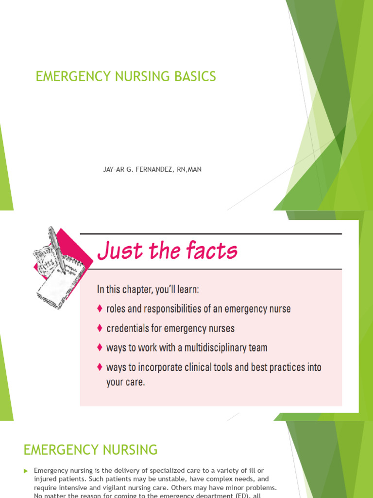 Emergency Department Basics - 090042 | PDF | Nursing | Medical Diagnosis