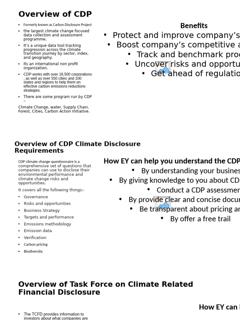 Overview of CDP | PDF | Human Impact On The Environment | Climate Change