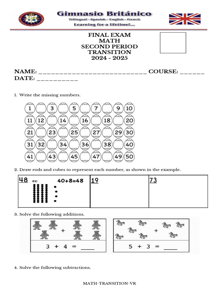 Daniel Duque Math TR Final Exam | PDF