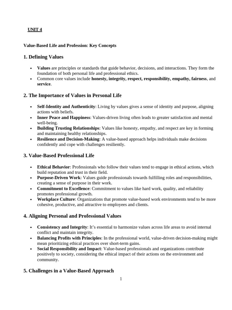 Unit-4 | PDF | Integrity | Professional Ethics