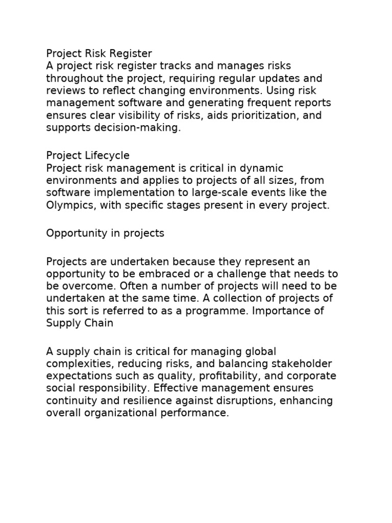 Risk Register | PDF