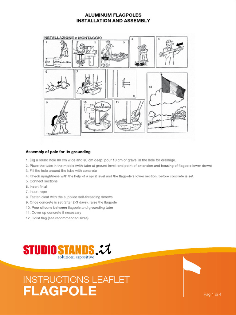(Eng) Flagpole - Instructions Leaflet | PDF