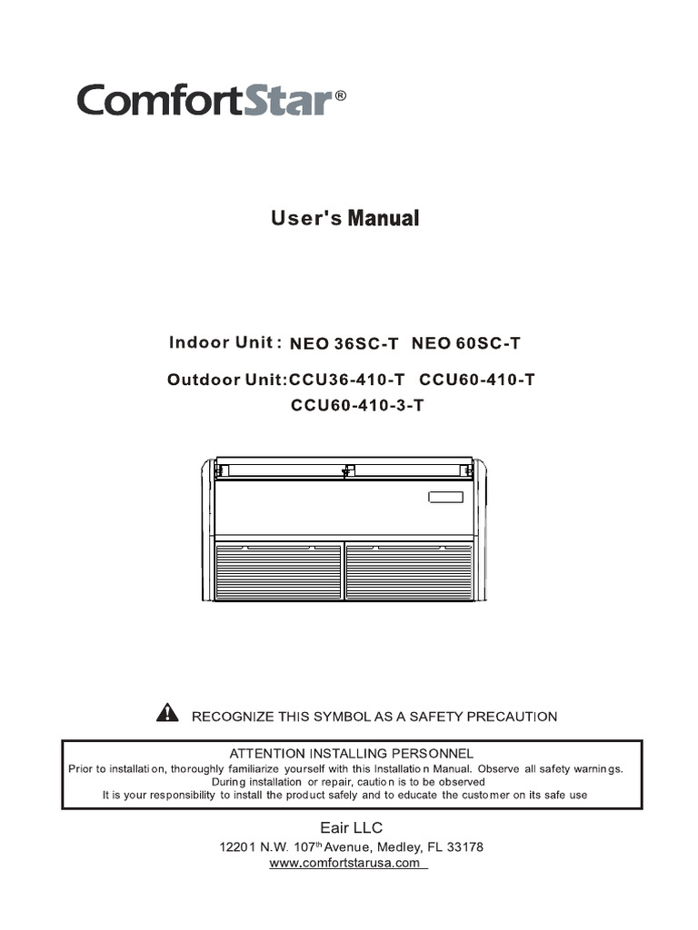Neo Air Conditioner Installation Manual | PDF | Air Conditioning | Pipe ...