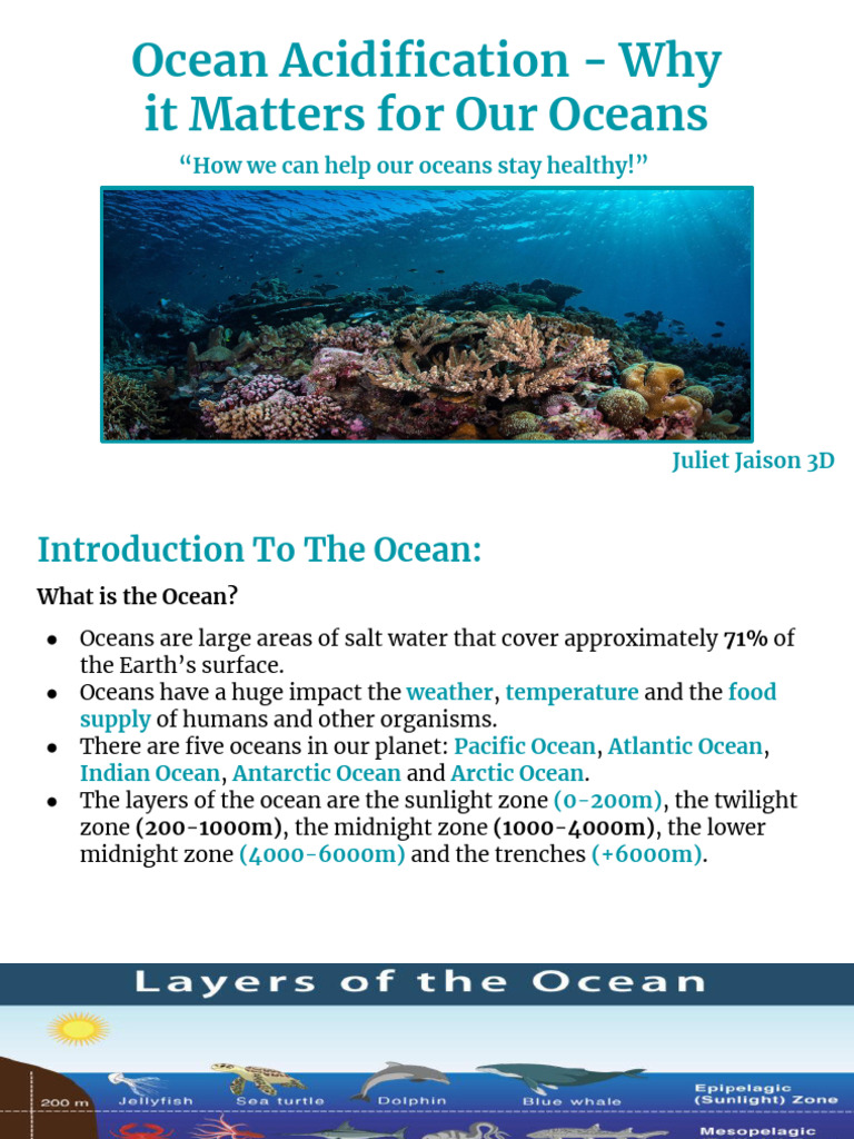 Ocean Acidification Presentation | PDF | Oceans | Ocean Acidification