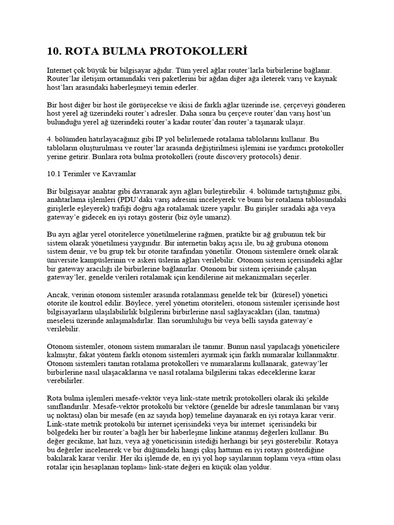 Rota Bulma Protokolleri | PDF