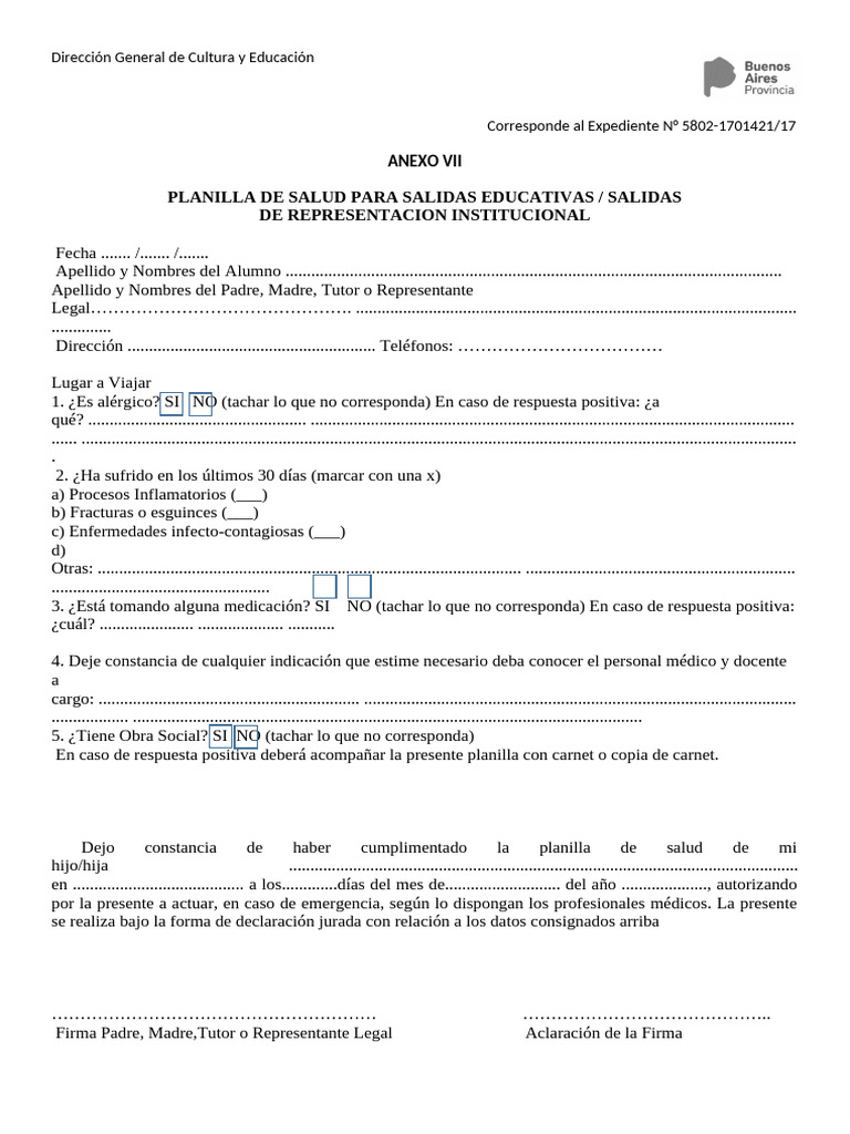 Anexo 7 Para Completar | PDF