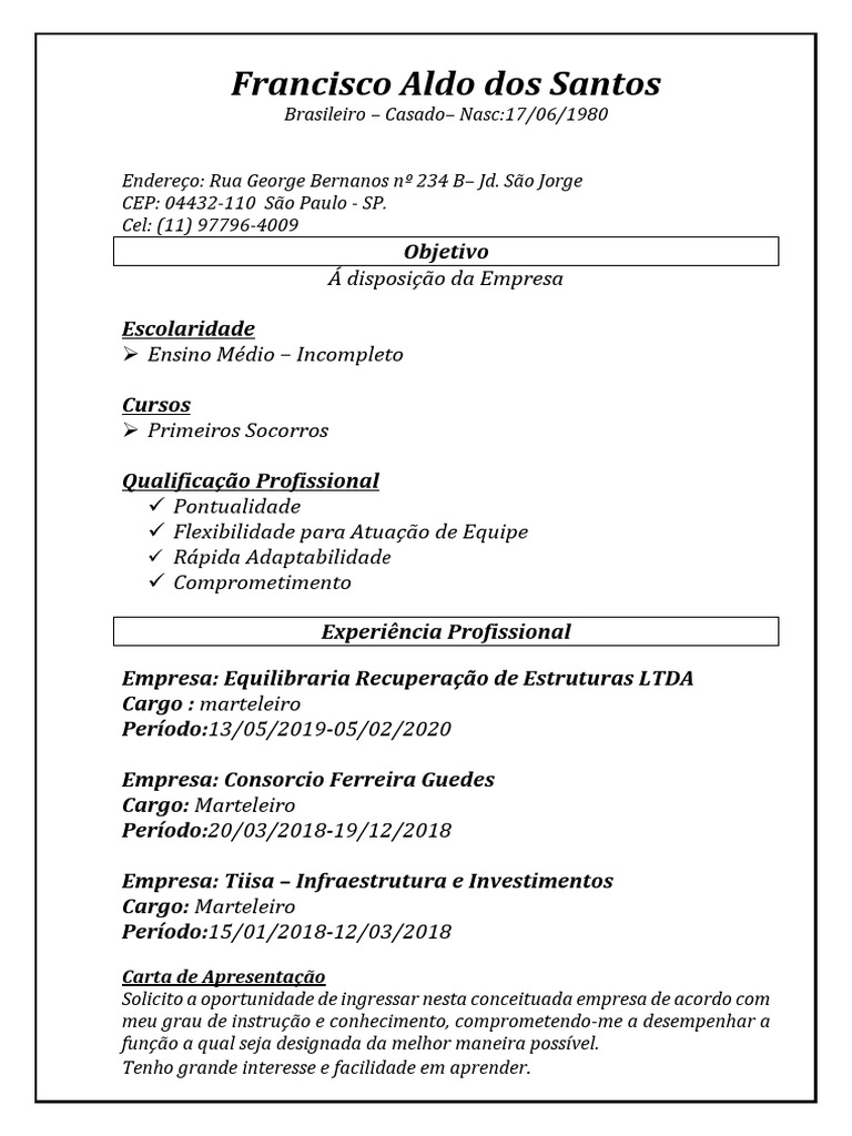 Francisco Aldo dos Santos | PDF