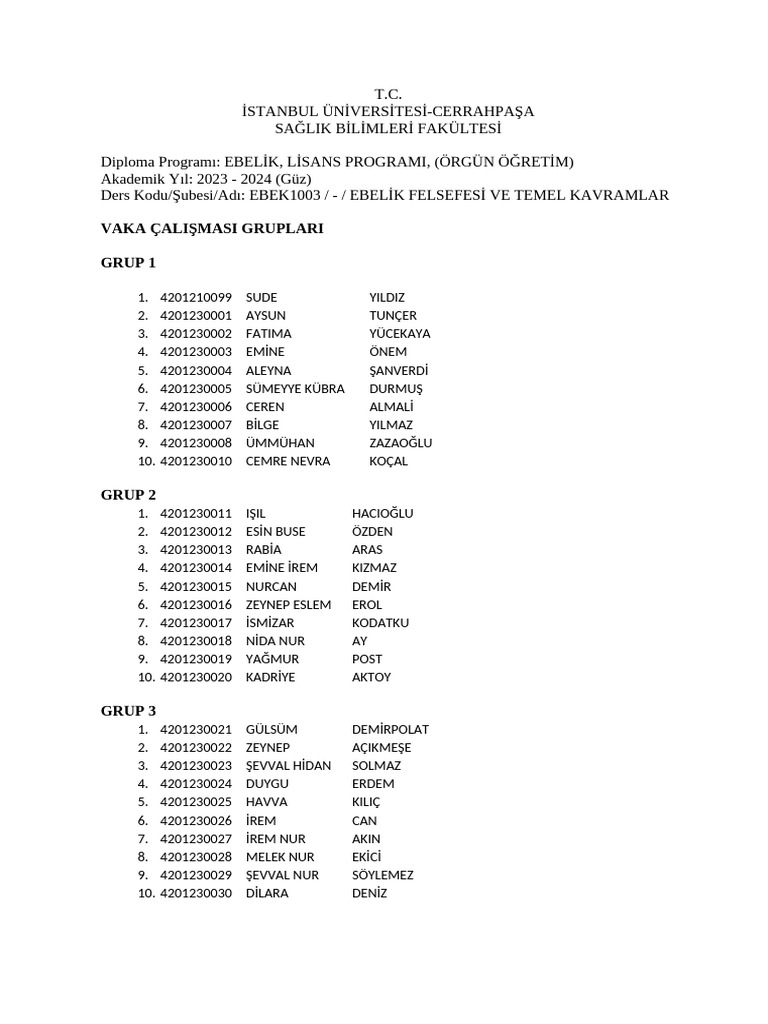 Vaka Calismasi | PDF