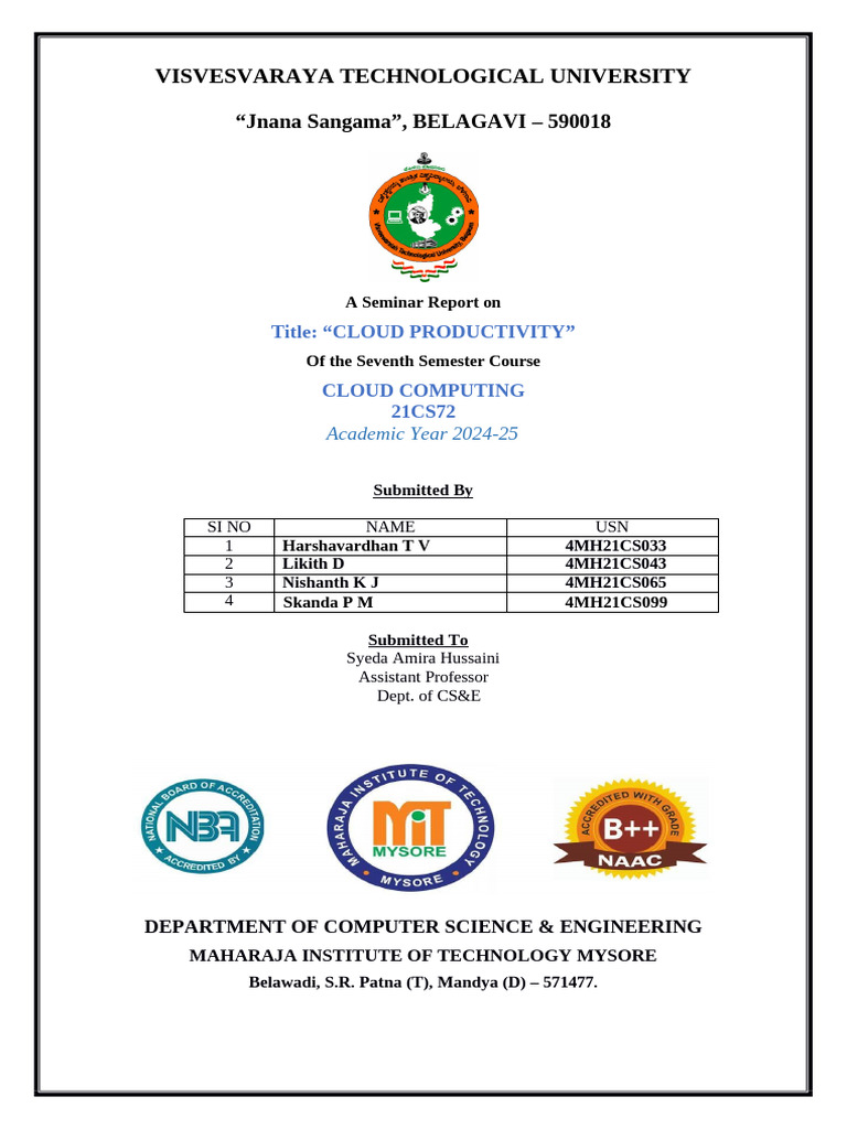 21CS72_CC | PDF | Cloud Computing | Security