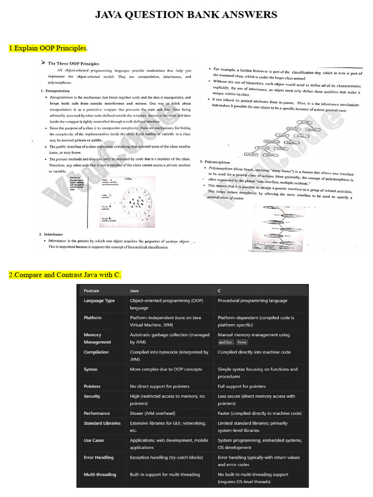 IA1 Question Bank with Solutions | PDF | Integer (Computer Science) | Data Type