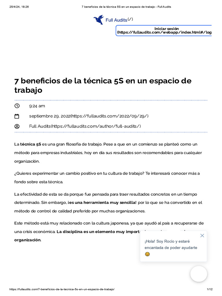 Beneficios de la técnica 5S en trabajo | PDF | Business | Negocios ...