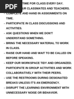 Classroom House Rules | PDF