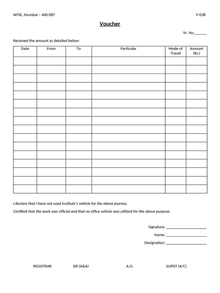 Auto Expenditure Voucher | PDF