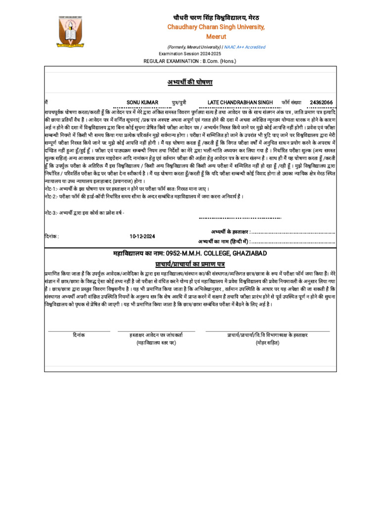 Declaration Form | PDF