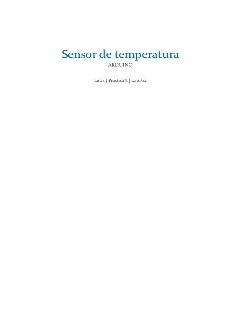 Sensor TMP36 en Arduino: Control LED | PDF | Sensor | Metrología