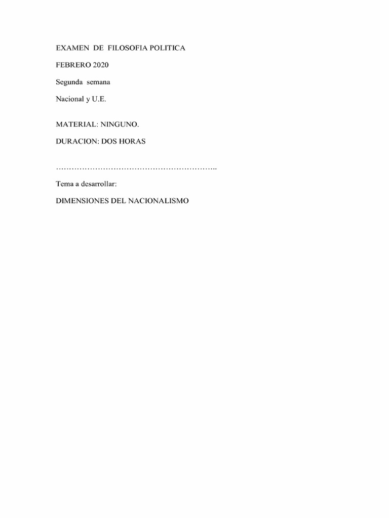 MODELO EXAMEN 2020 | PDF