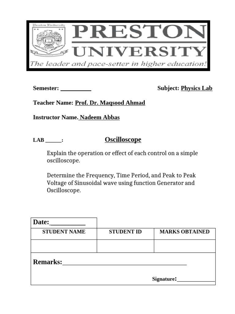 Experiment On Oscilloscope | PDF | Amplitude | Electronics