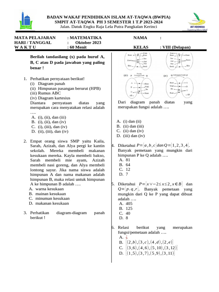 PH-3 MTK kelas 8 | PDF