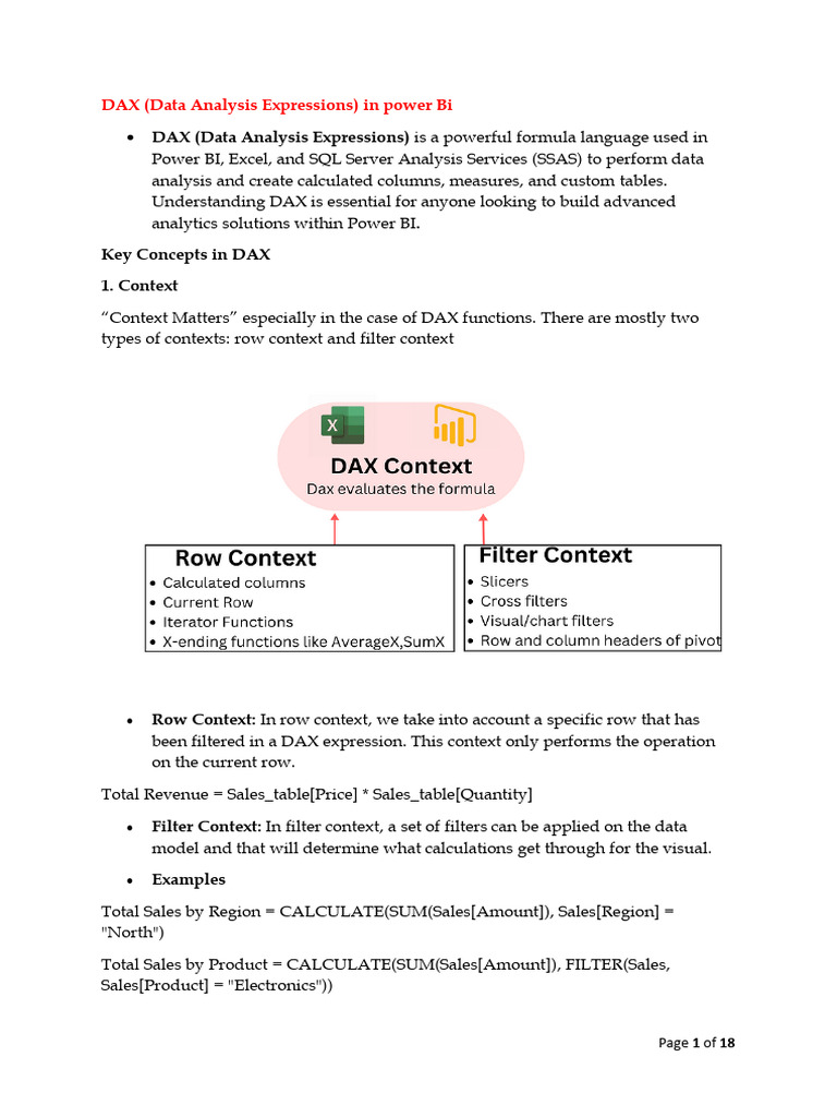 Introduction to DAX in Power BI | PDF | Computer Programming | Computing