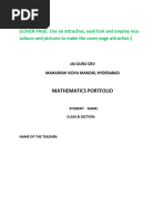 Sample Portfolio in Math | PDF