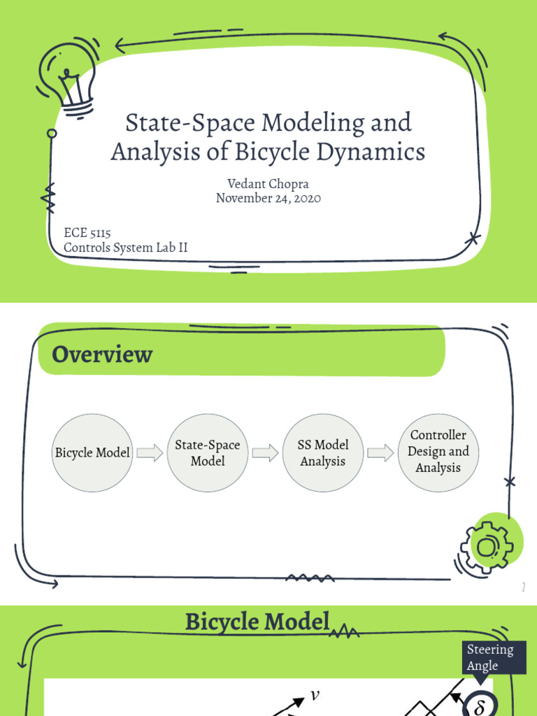 State Space Modeling and Analysis of Bicyle Dynamics Presentation | PDF ...