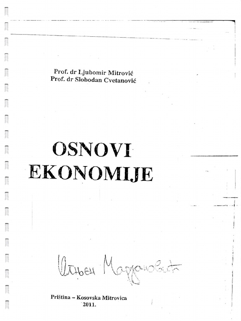 Osnovi Ekonomije - I Deo | PDF