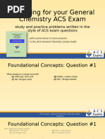 ACS General Chemistry Exam Practice | PDF | Ion | Atoms