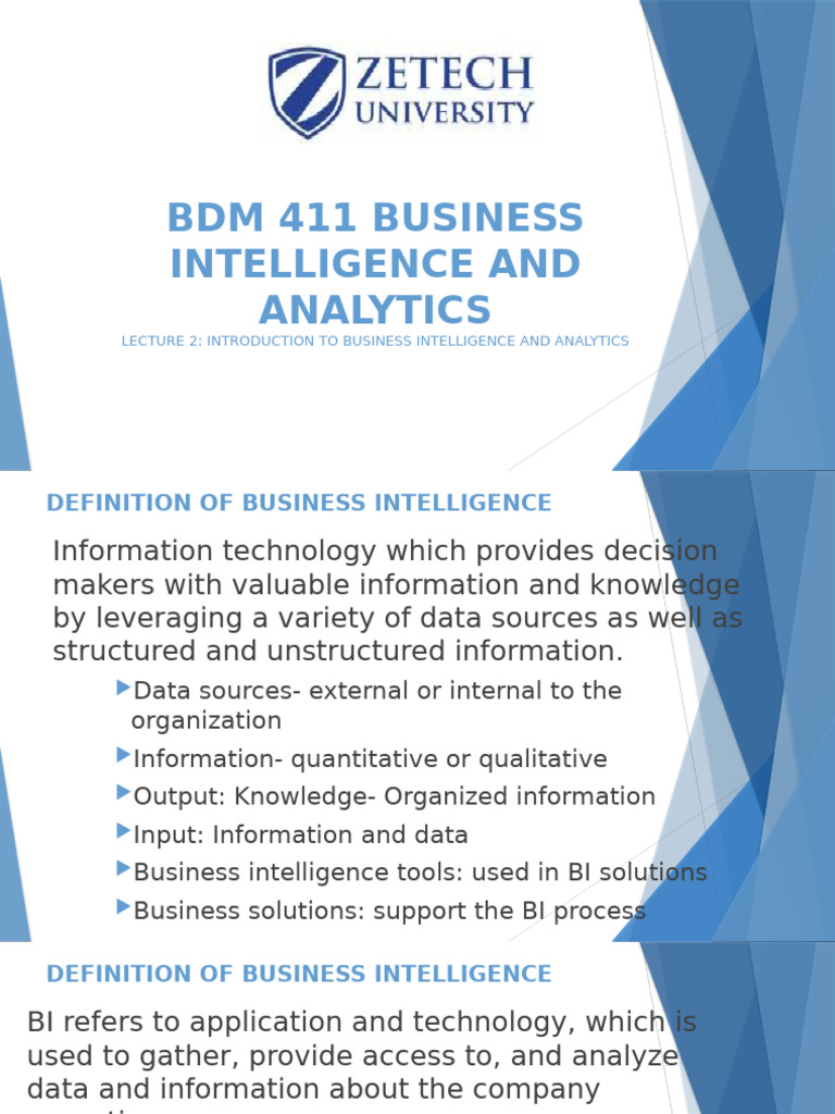 Introduction to BI & Data Engineering | PDF | Business Intelligence | Analytics