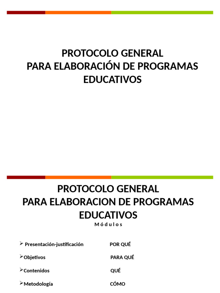 Protocolo para Programas Educativos | PDF | Evaluación | Conocimiento