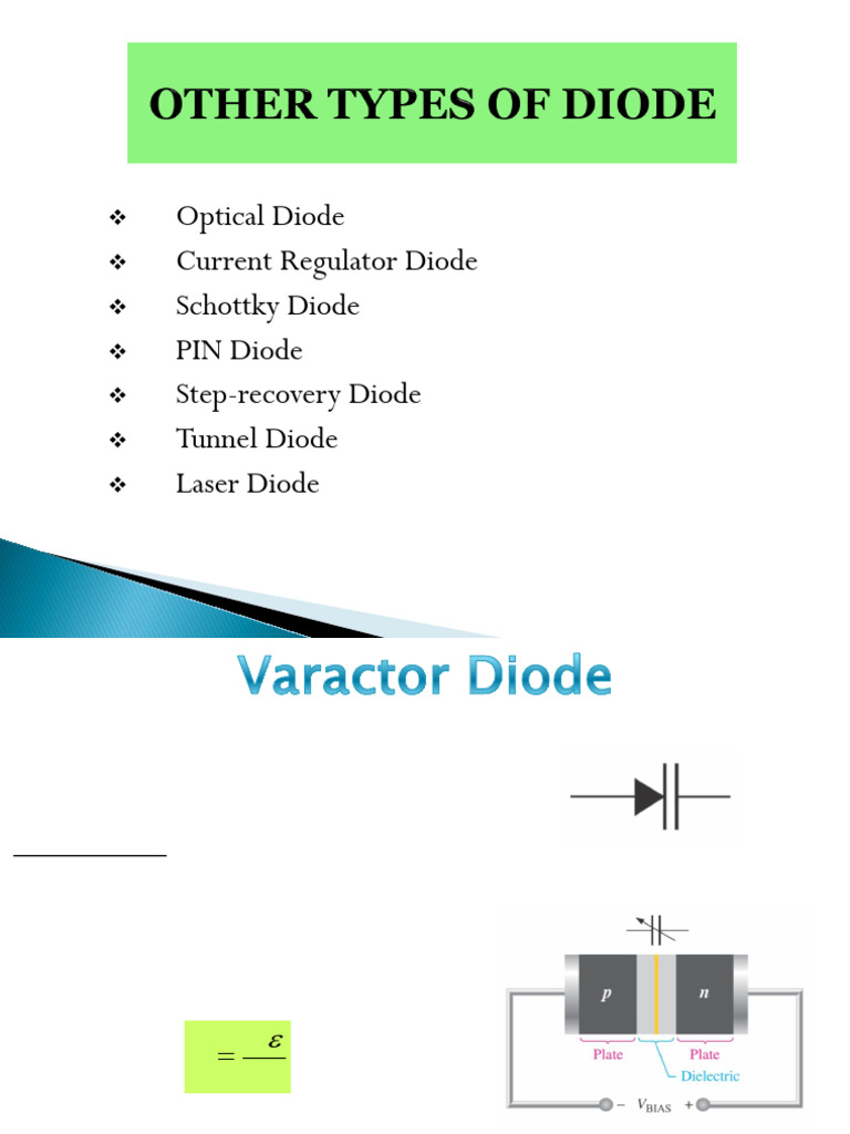 CHAP 1 - SpecialDiodes-student | PDF | Diode | P–N Junction