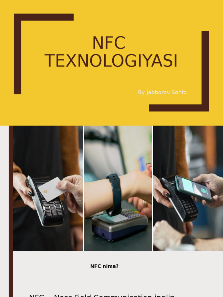 NFC Texnologiyasi | PDF