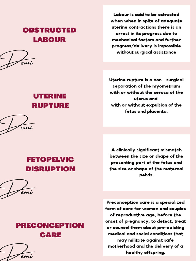 Obs & Gynae Flashcards - 20241127 - 084540 - 0000 | PDF | Childbirth | Pregnancy