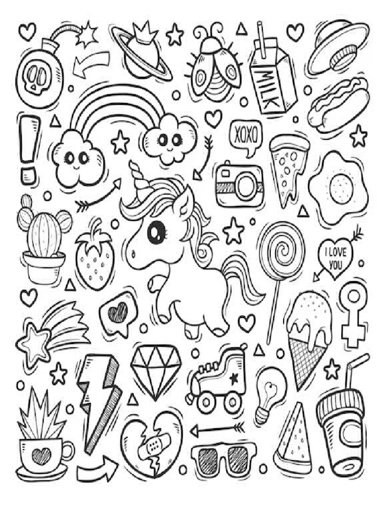 COLLAGE PARA COLOREAR | PDF