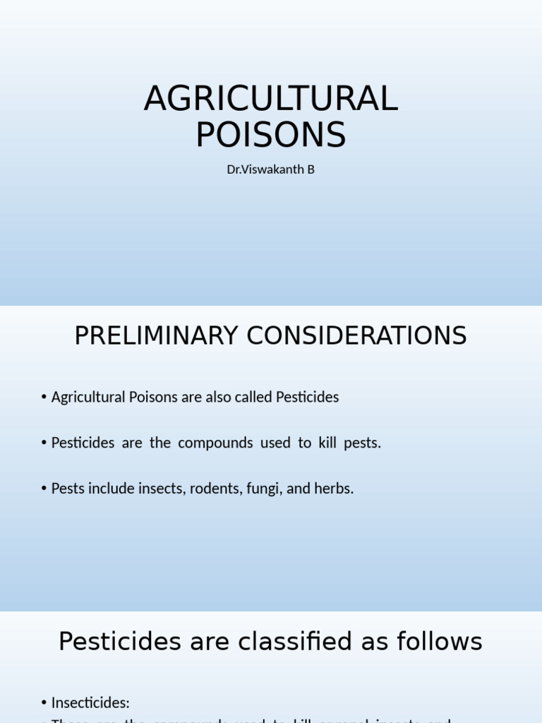 1.agricultural Poisons Viswa | PDF