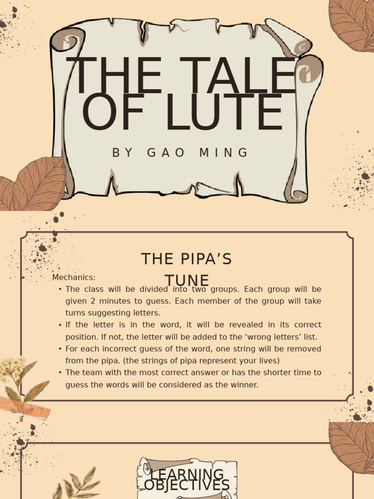 Roncesvalles_the Tale of Lute by Gao Ming.pptx | PDF | China | World Politics