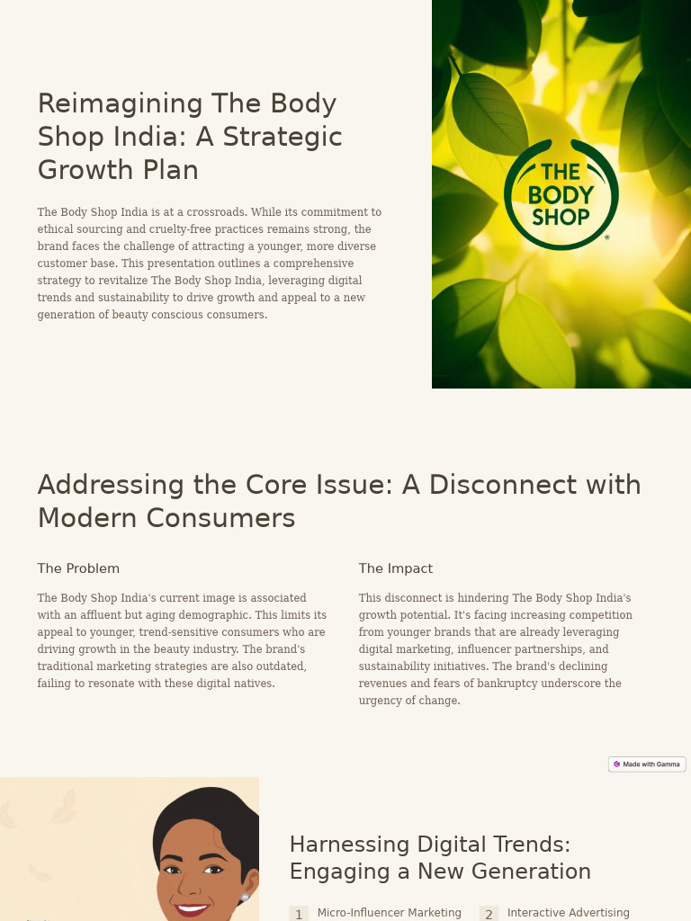Revitalizing The Body Shop India Strategy | PDF | Augmented Reality | Brand