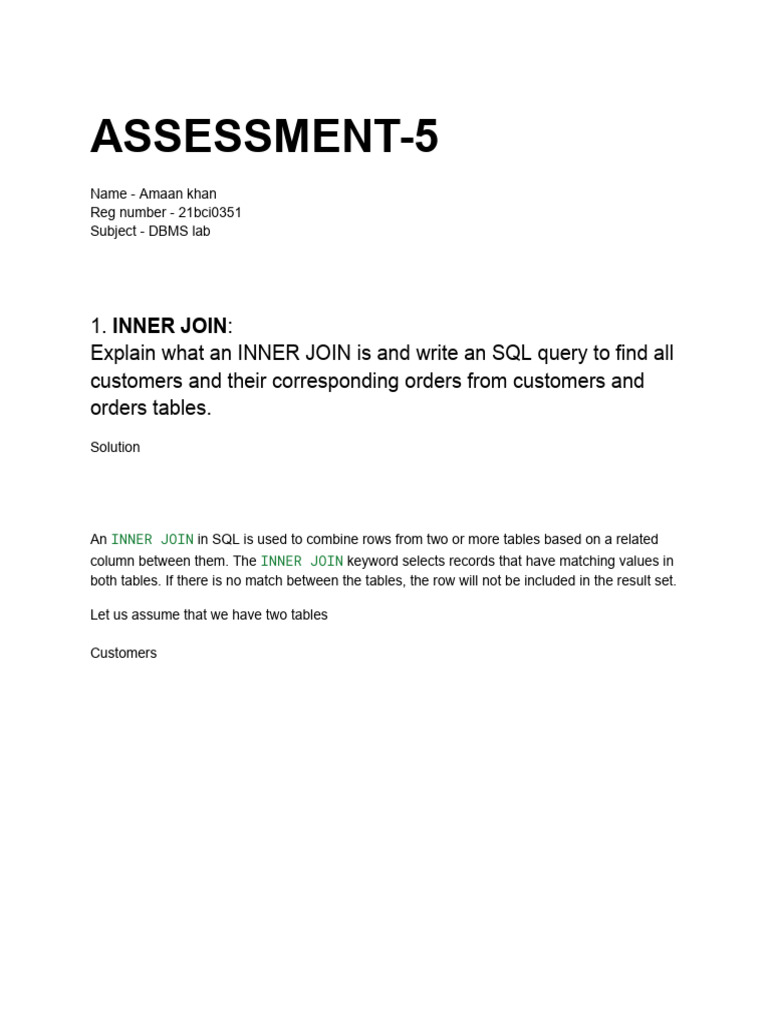 Assessment-5 21bci0351 Dbms | PDF | Database Index | Sql