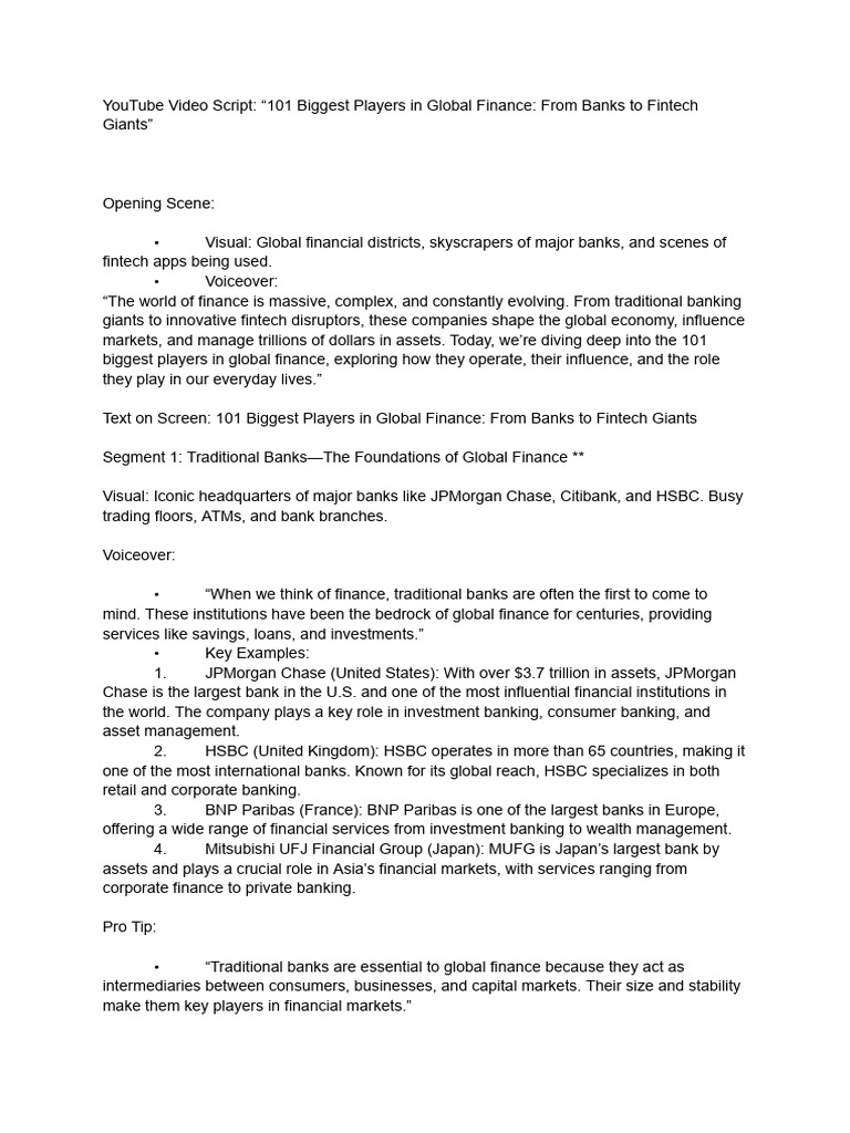 101 Biggest Players in Global Finance - From Banks To Fintech Giants ...