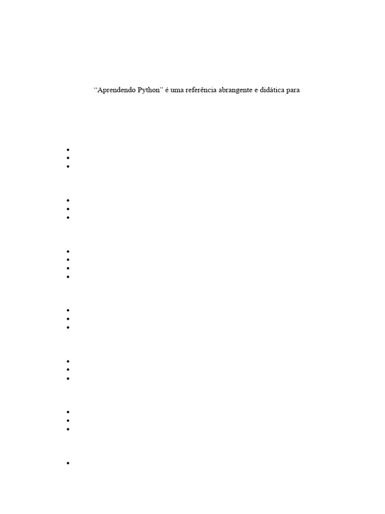 Resumo Do Livro Aprendendo Python | PDF | Python (linguagem de ...