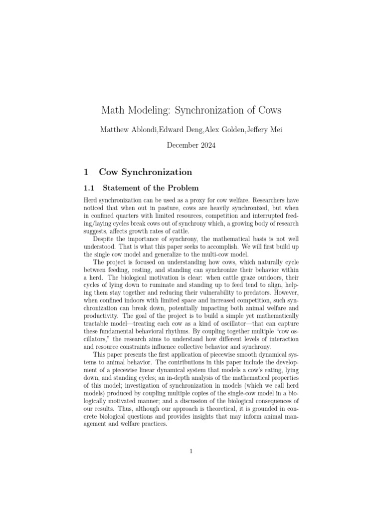 Synchronization of Cows Report | PDF | Cattle | Synchronization
