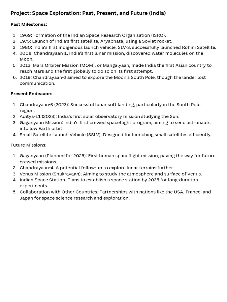 Space Exploration Past, Present, and Future (India) | PDF Space Exploration Past, Present, and Future (India) | PDF