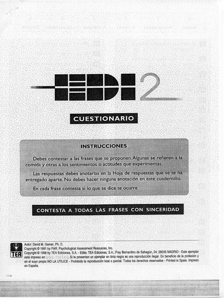 11. EDI-2 Cuadernillo | PDF