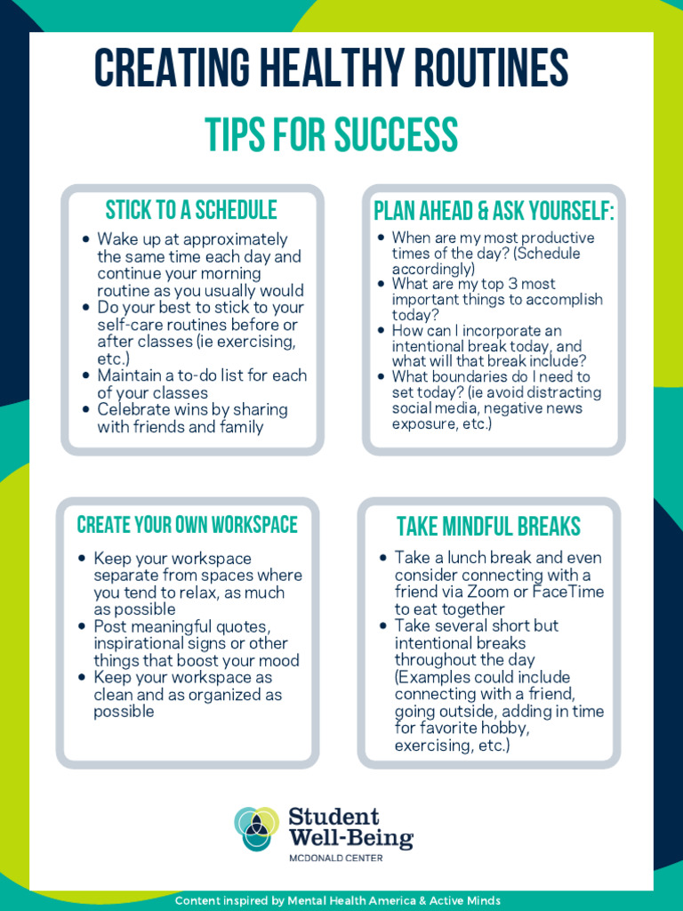 Creating Healthy Routines | PDF | Social Psychology | Psychological Concepts