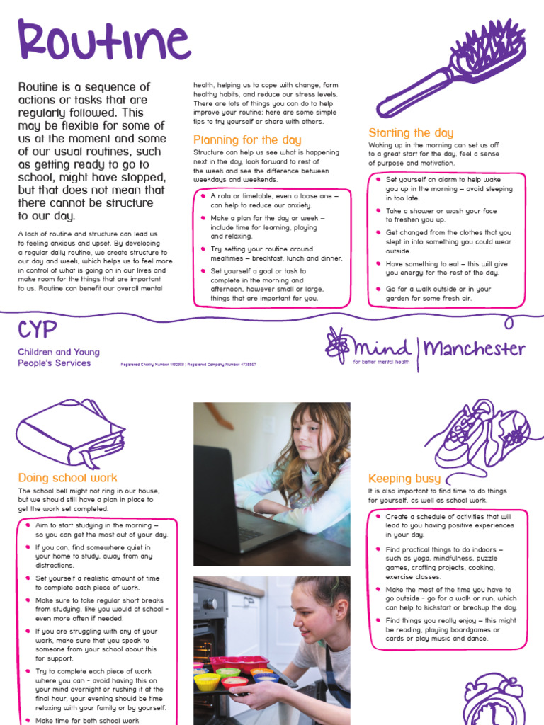 MIN20046 CYP Routine A4 Sheet 5 | PDF | Sleep | Psychology