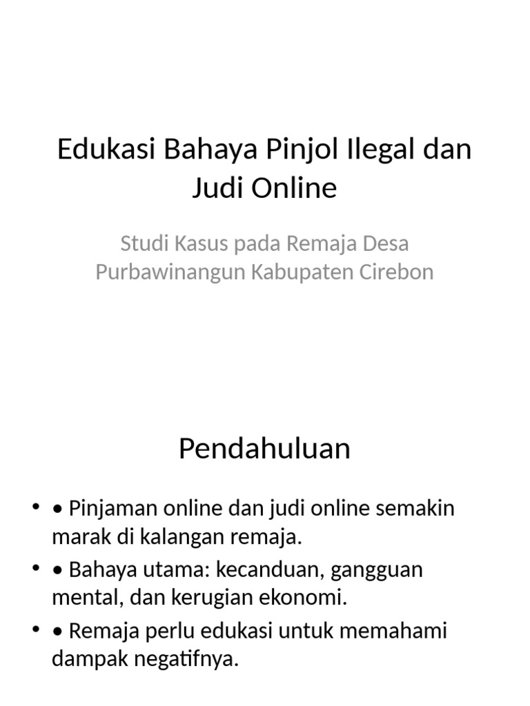 Edukasi Pinjol Judol Presentation | PDF