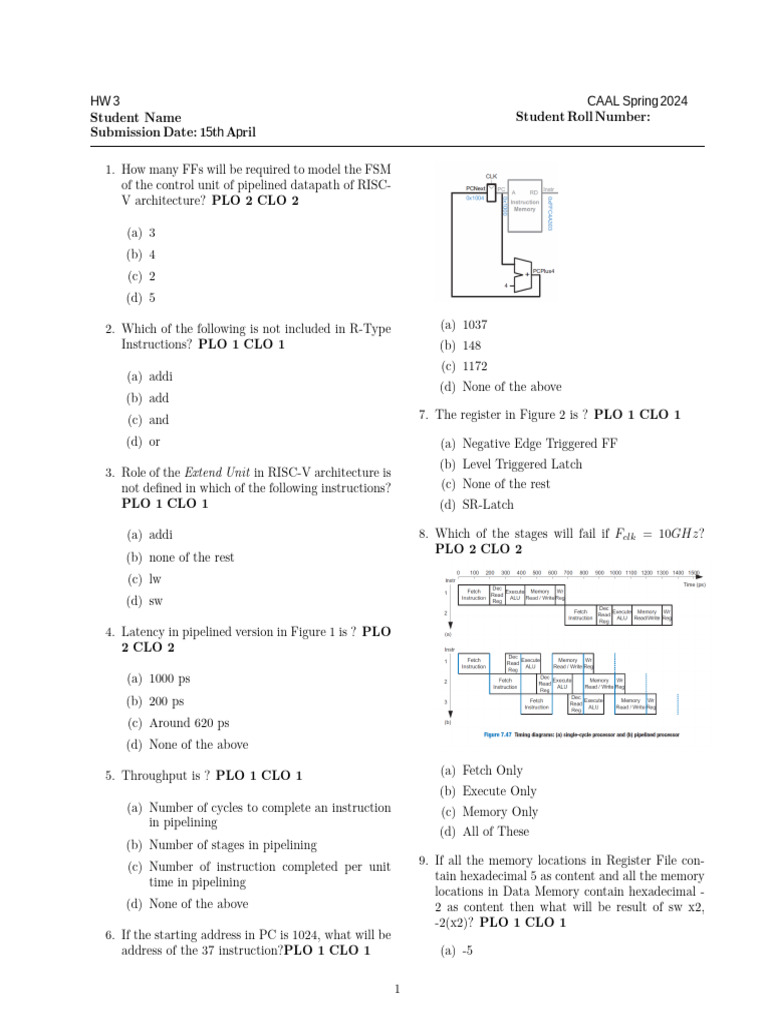 CAAL HW3 | PDF | Digital Electronics | Computer Hardware
