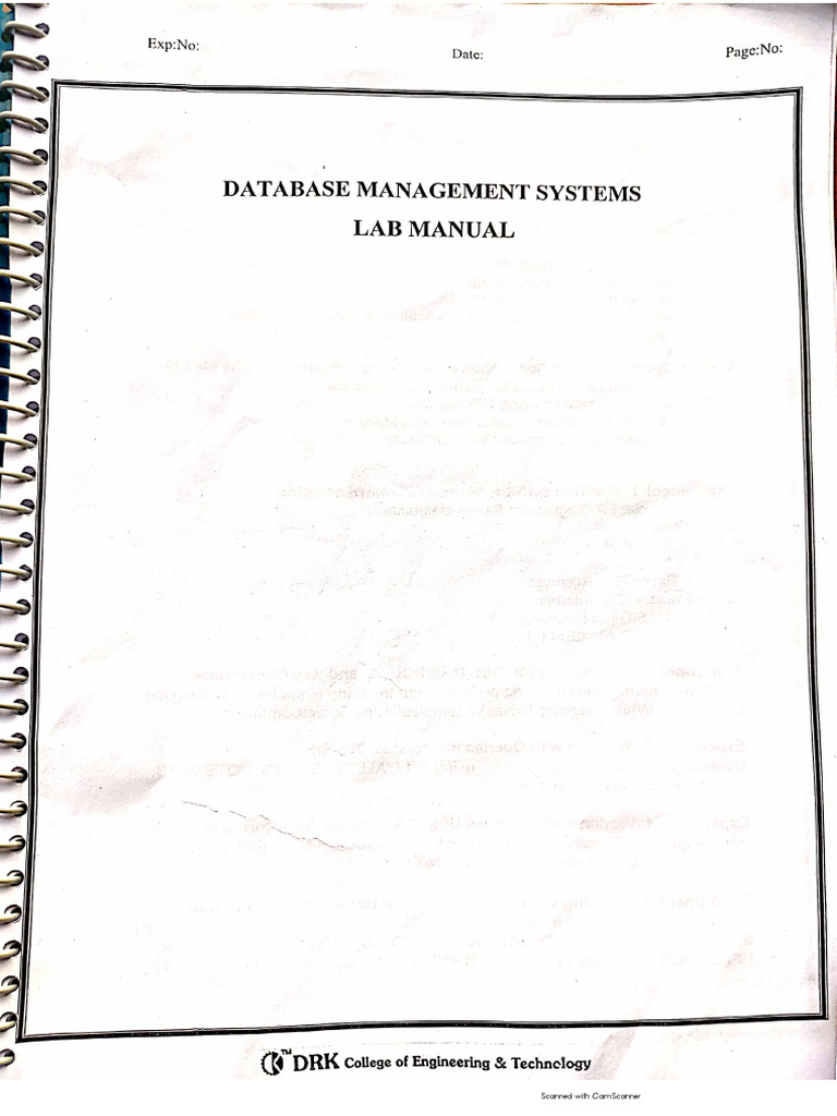 DBMS Lab Manual-1 | PDF