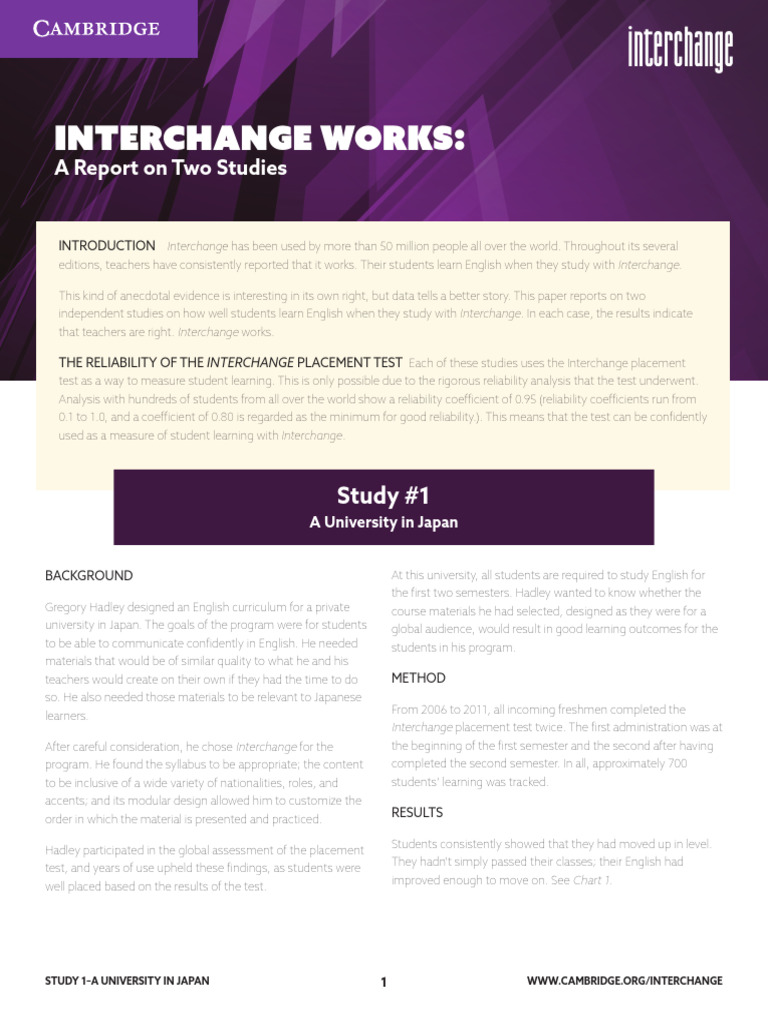 Interchange: Effective English Learning Studies | PDF | Curriculum ...