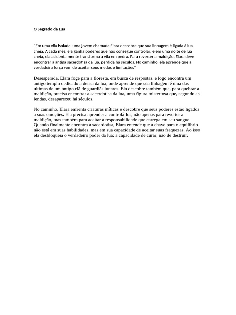 O Segredo Da Lua - by Anonimos | PDF
